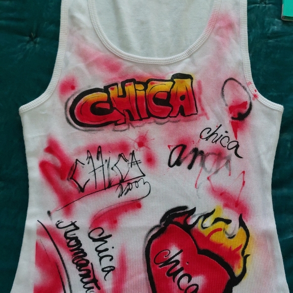 Chica | Tops | Chica Brand Graffiti Tank Top | Poshmark
